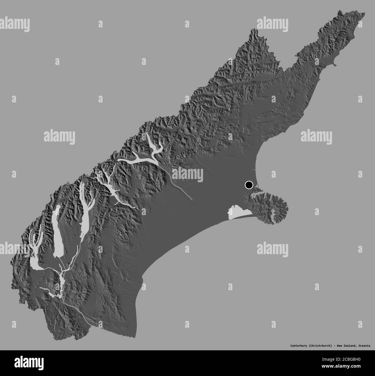 Canterbury Plains New Zealand Map