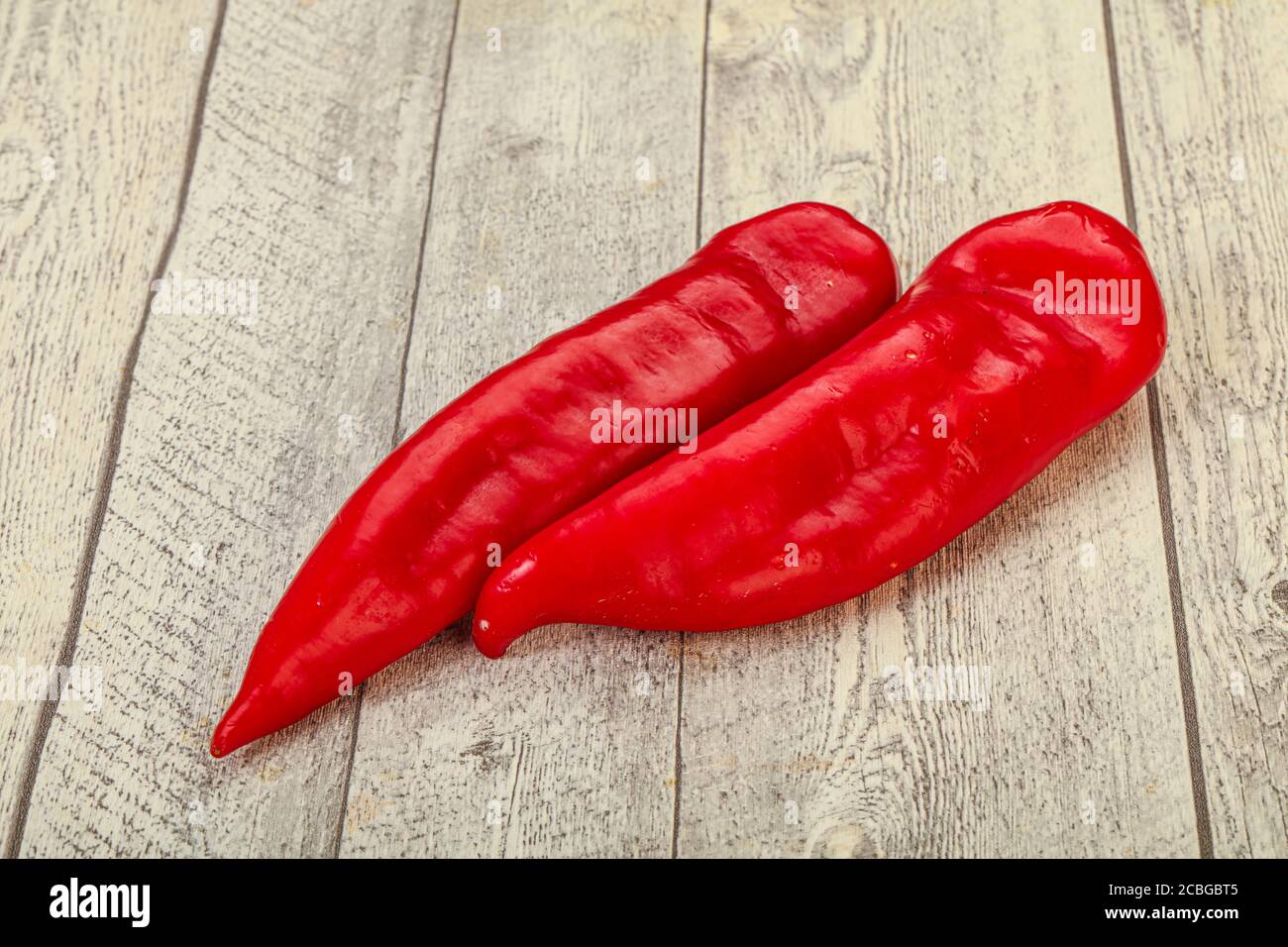 Ripe juicy red Ramiro pepper - ready for cooking Stock Photo - Alamy