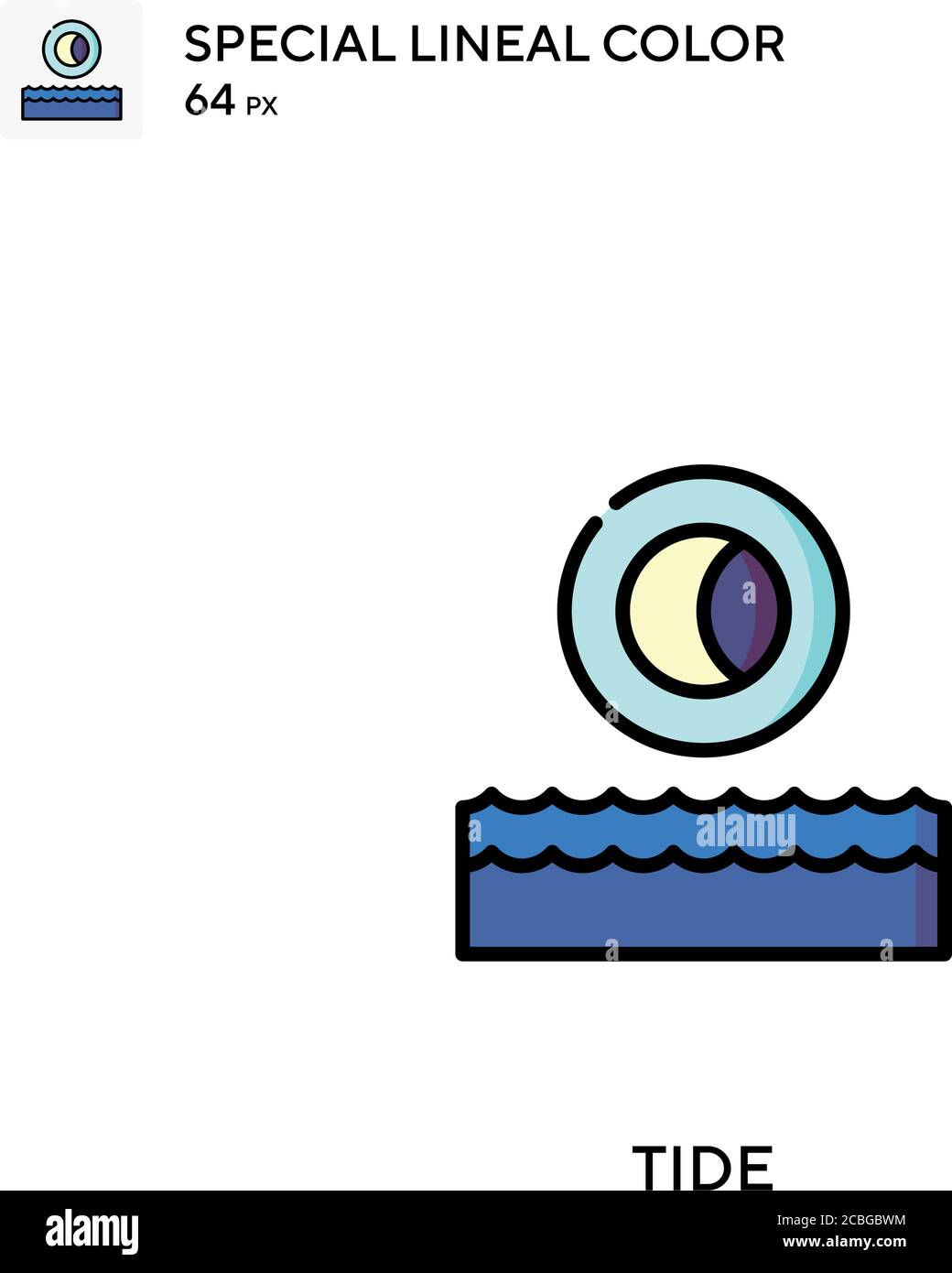 Tide Simple vector icon. Tide icons for your business project Stock ...