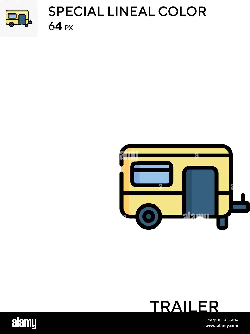 Trailer Simple vector icon. Trailer icons for your business project ...