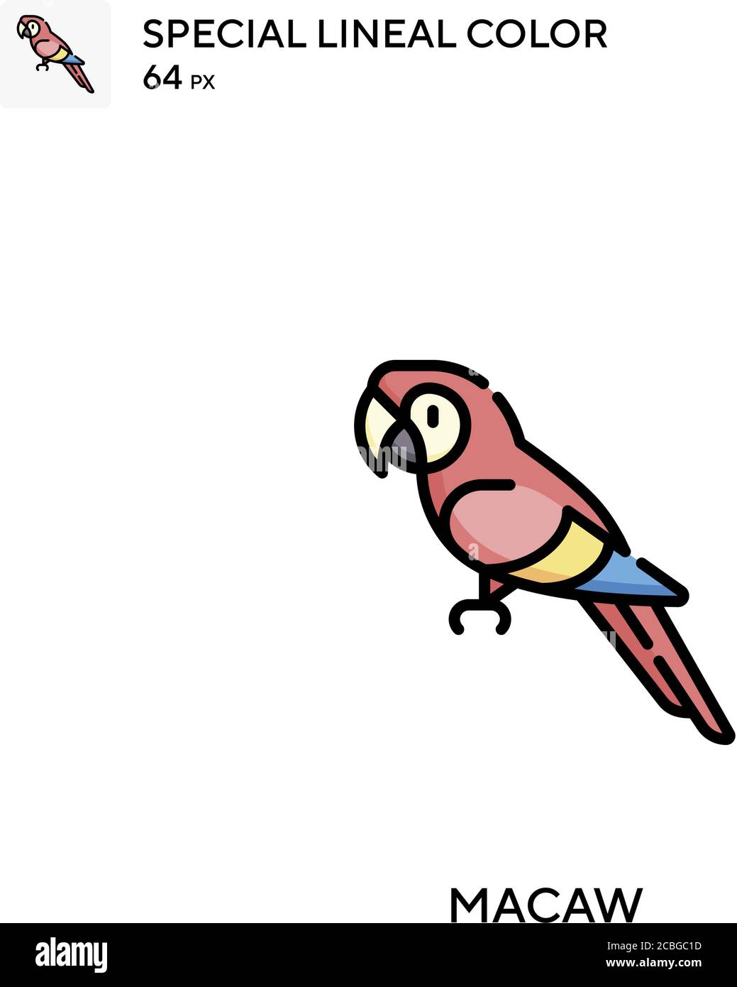 Macaw Simple vector icon. Macaw icons for your business project Stock ...