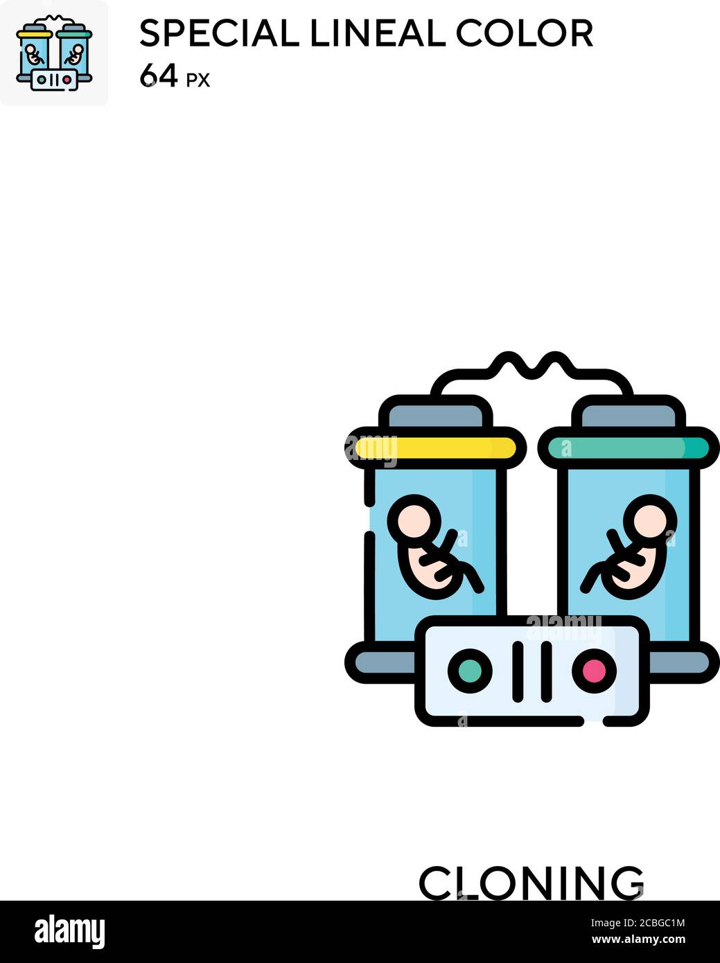 Cloning Simple vector icon. Cloning icons for your business project ...