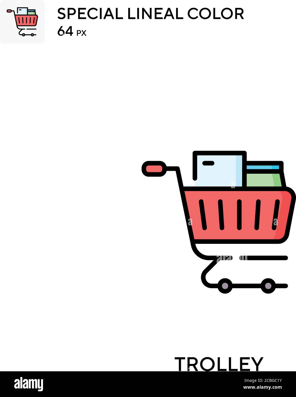 Trolley Simple vector icon. Trolley icons for your business project ...