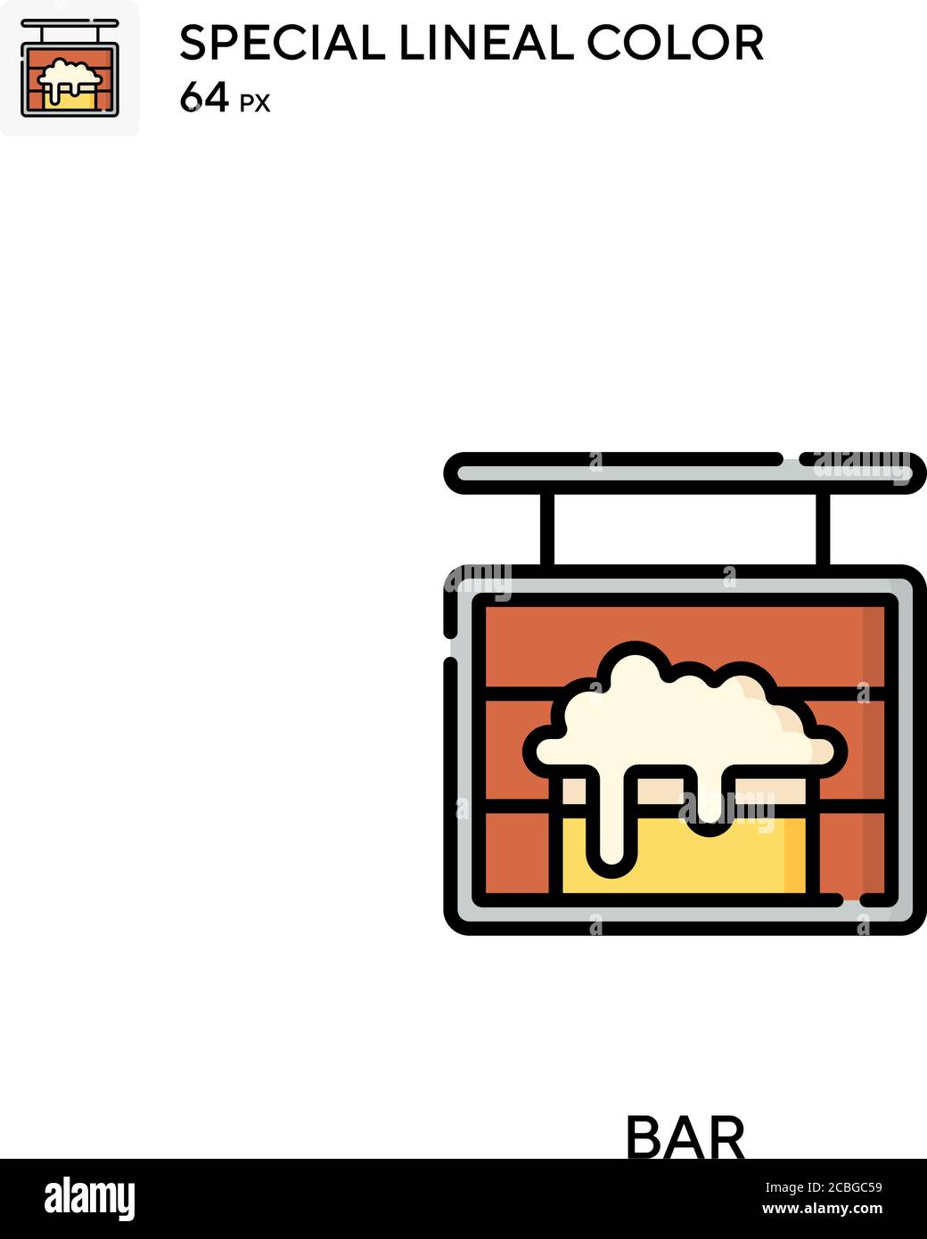 Bar Simple vector icon. Bar icons for your business project Stock ...