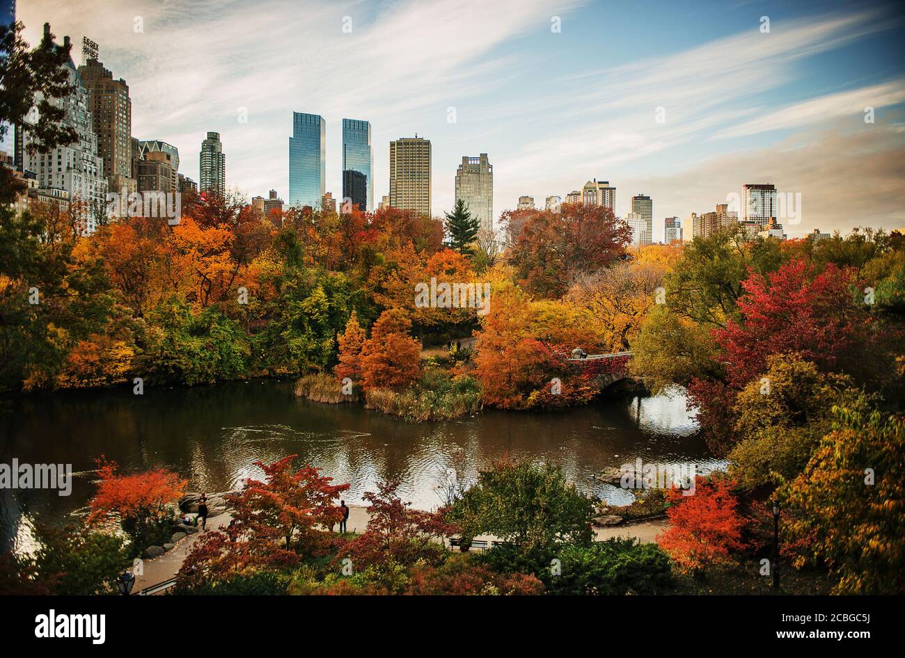 Beautiful autumn in central park hi-res stock photography and images ...