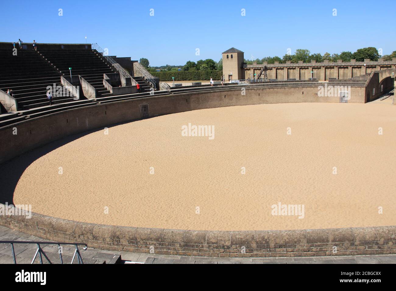 Amphitheater in the xanten archaeological park hi-res stock photography ...