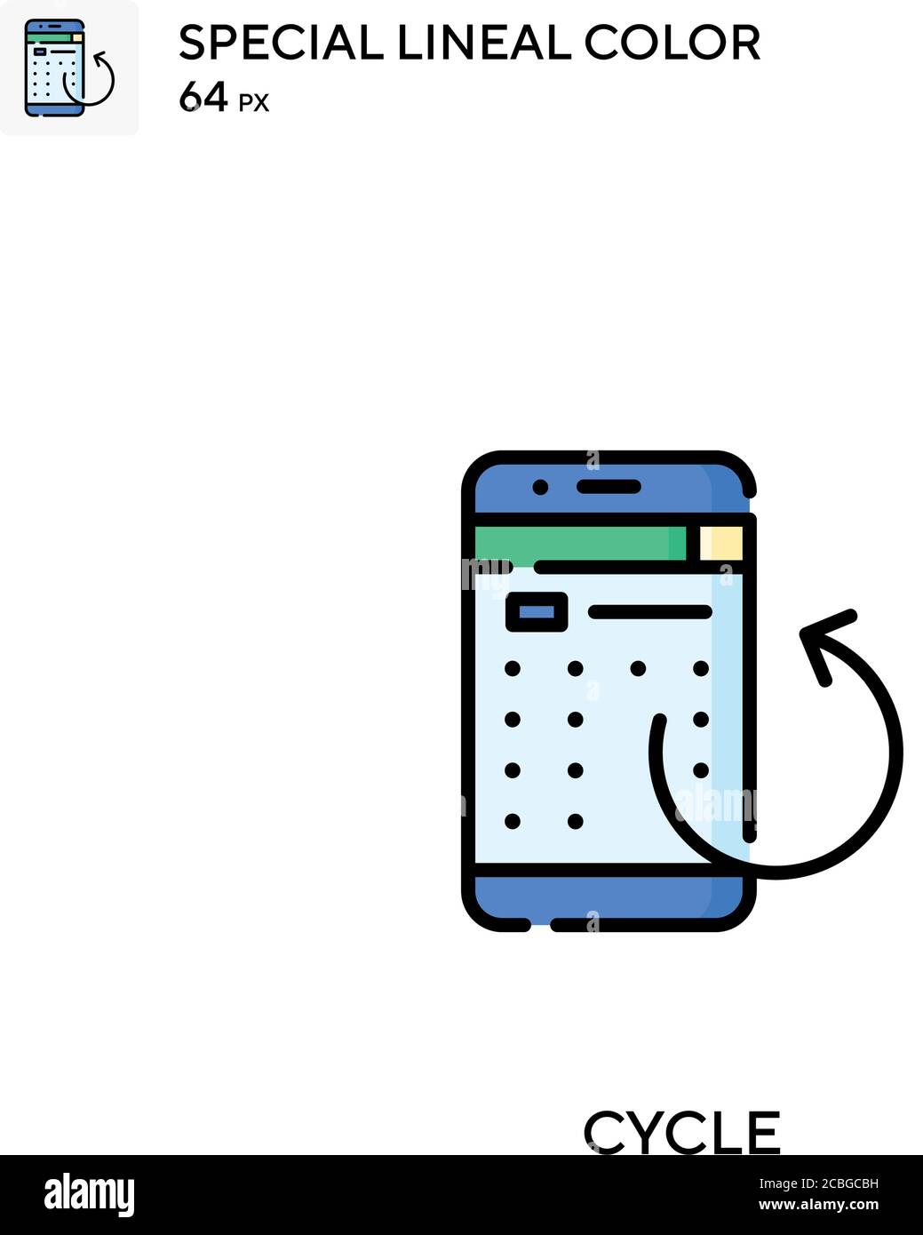 Cycle Simple vector icon. Cycle icons for your business project Stock ...