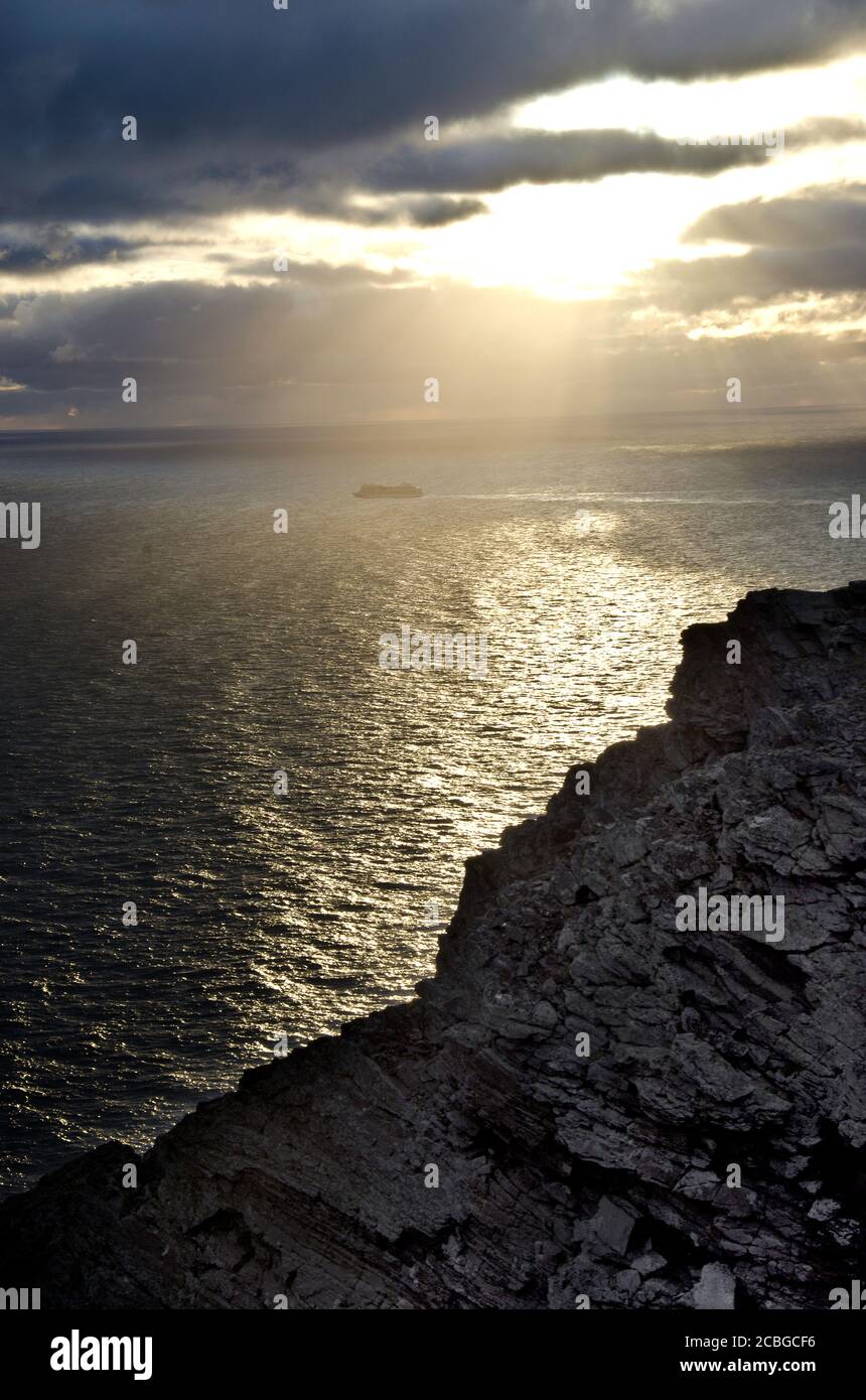 The North Cape (Nordkapp), Looking North Towards The Pole - Norway ...