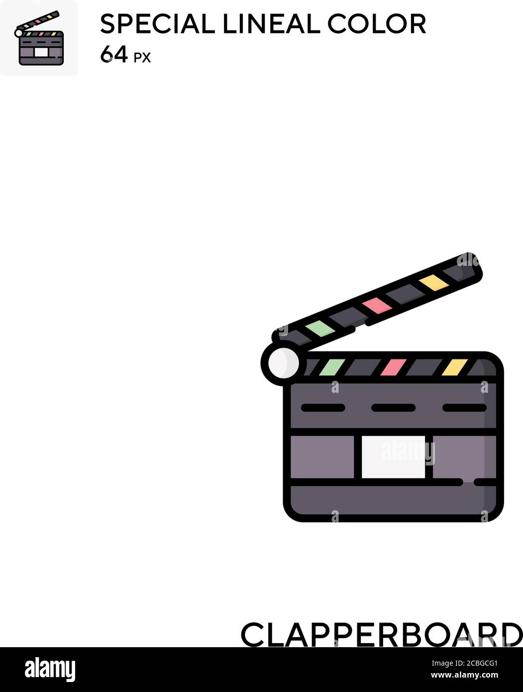 Clapperboard Simple vector icon. Clapperboard icons for your business ...