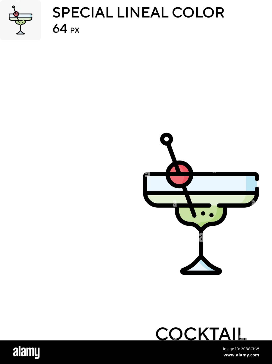 Cocktail Simple vector icon. Cocktail icons for your business project ...