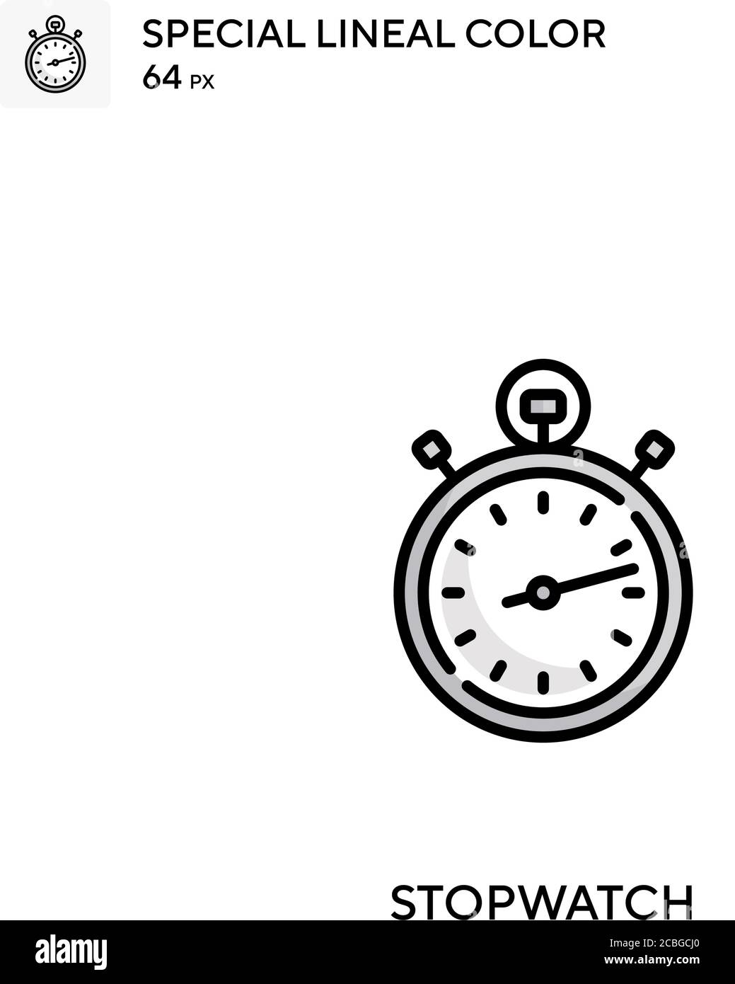 Stopwatch Simple vector icon. Stopwatch icons for your business project ...