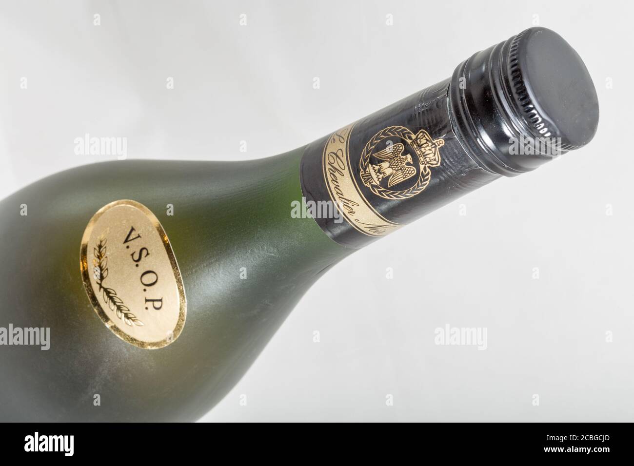 KIEV, UKRAINE - FEBRUARY 17, 2019: French pure grape V.S.O.P. brandy ...