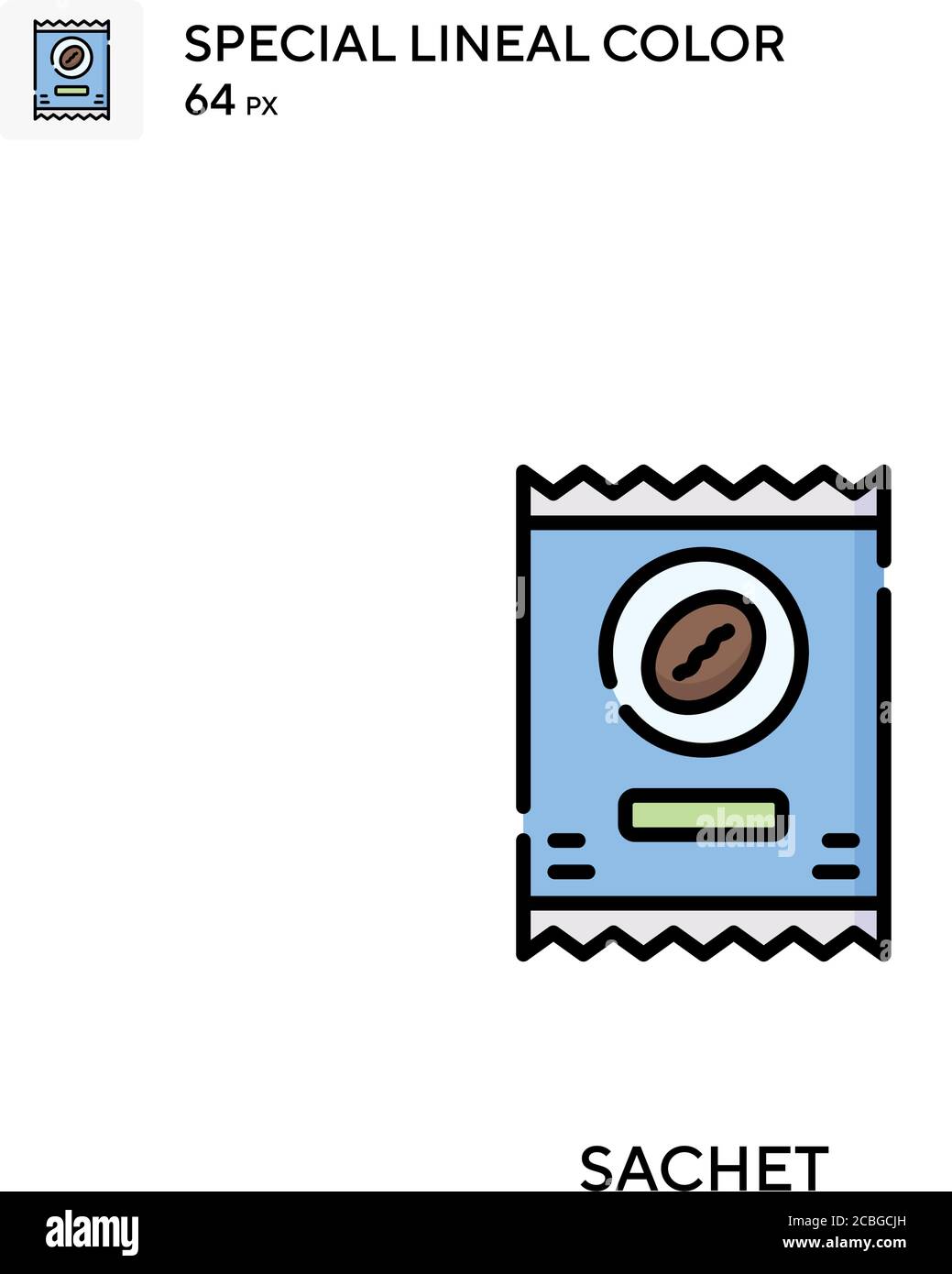 Sachet Simple vector icon. Sachet icons for your business project Stock ...