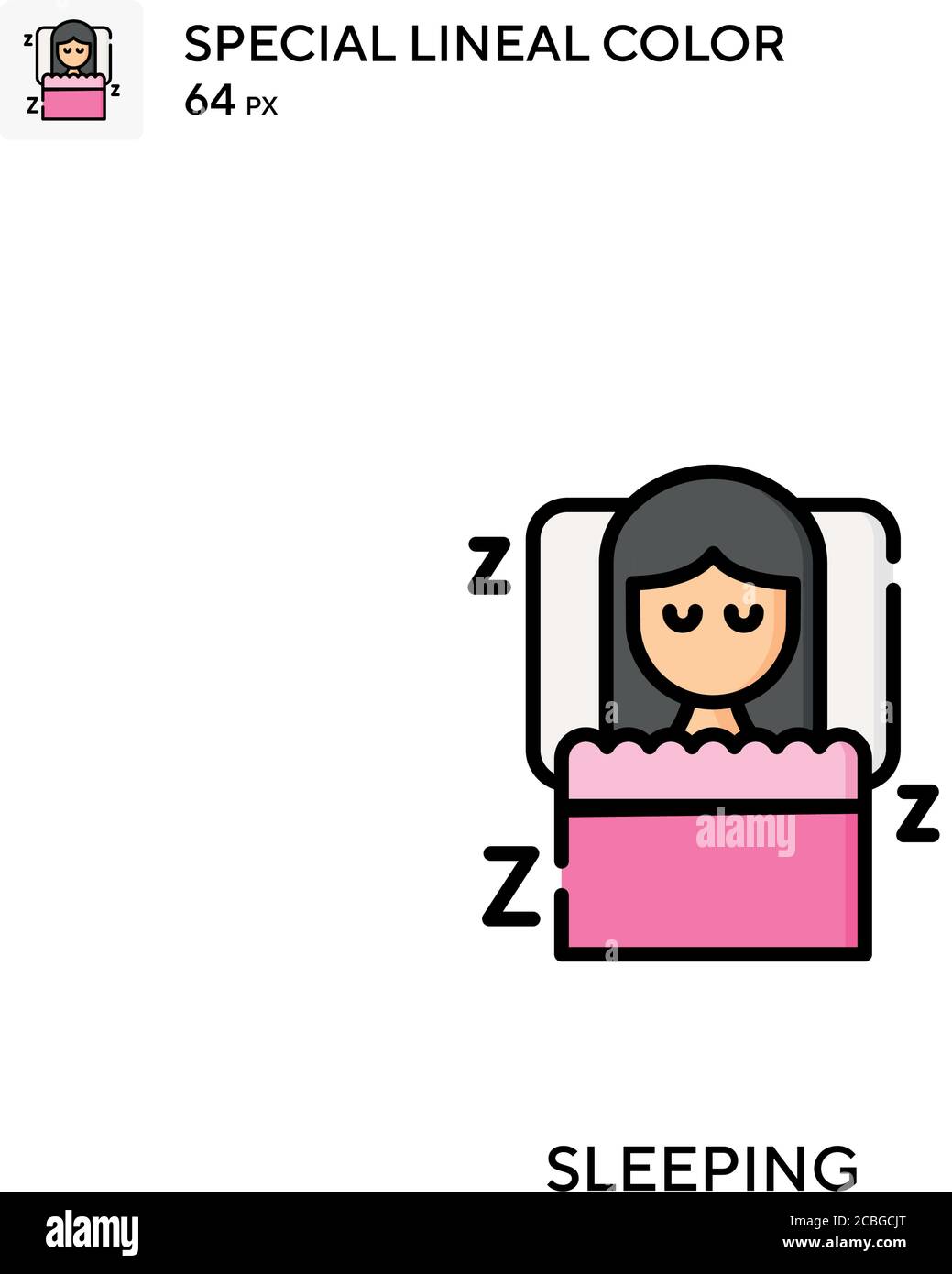 Sleeping Simple vector icon. Sleeping icons for your business project ...