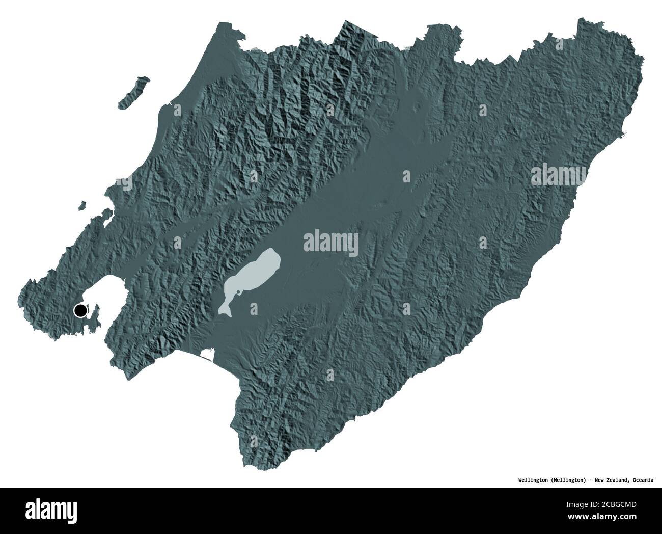 Shape of Wellington, regional council of New Zealand, with its capital ...