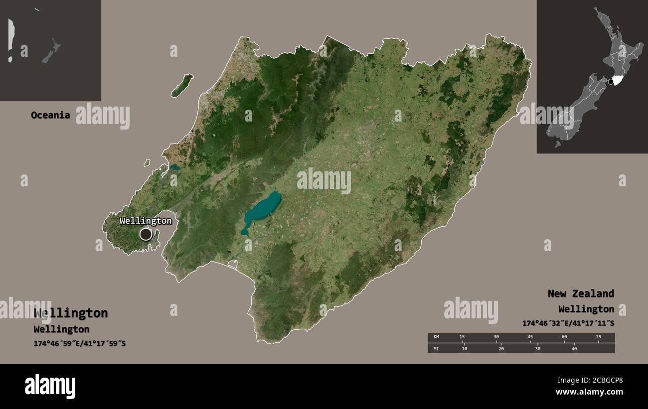 Shape of Wellington, regional council of New Zealand, and its capital ...