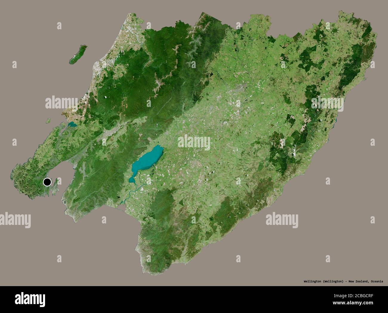 Shape of Wellington, regional council of New Zealand, with its capital ...