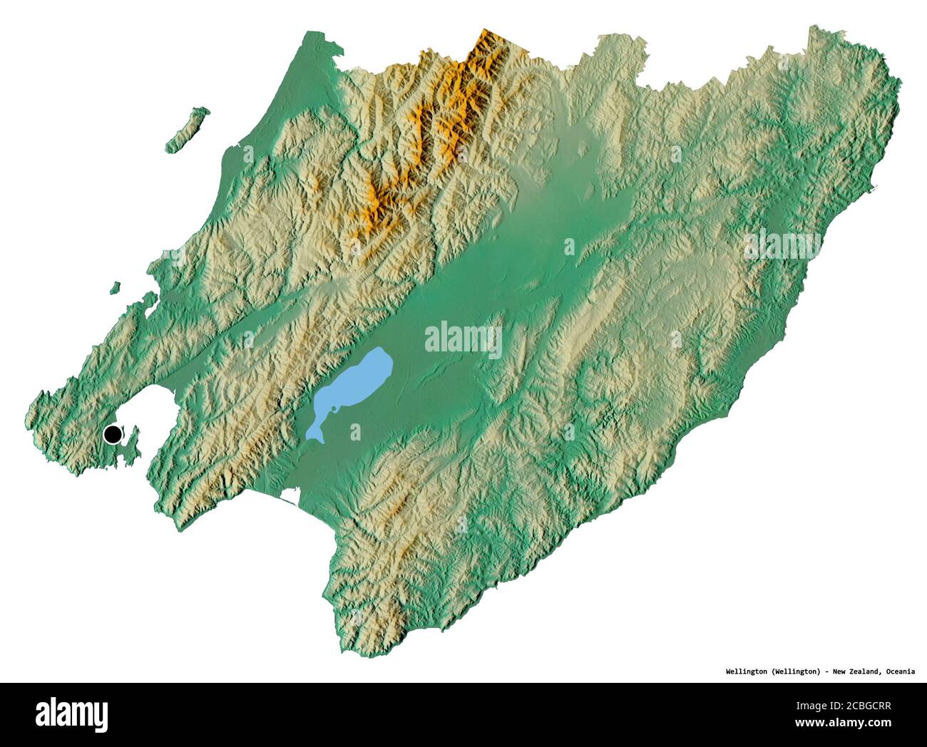 Shape of Wellington, regional council of New Zealand, with its capital ...