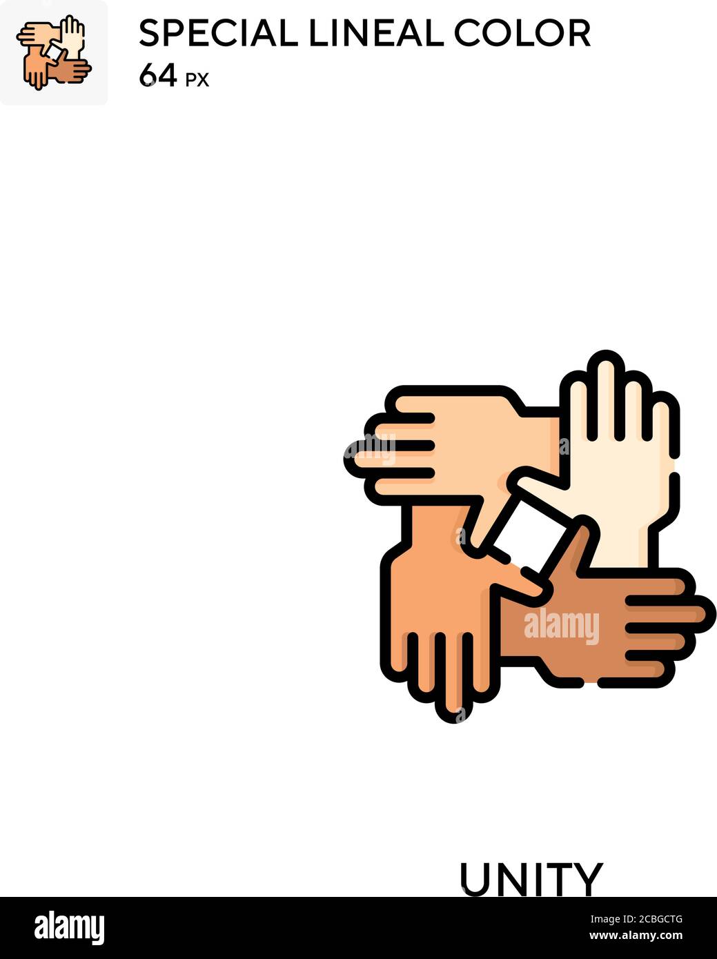 Unity Simple vector icon. Unity icons for your business project Stock ...