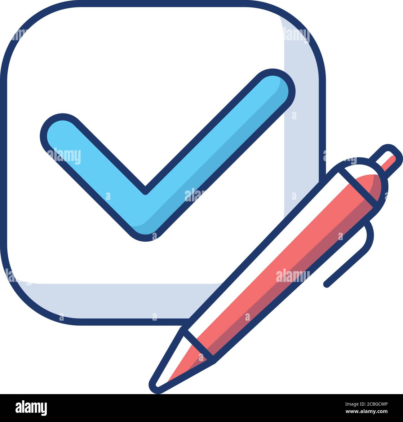 Survey check RGB color icon Stock Vector Image & Art - Alamy