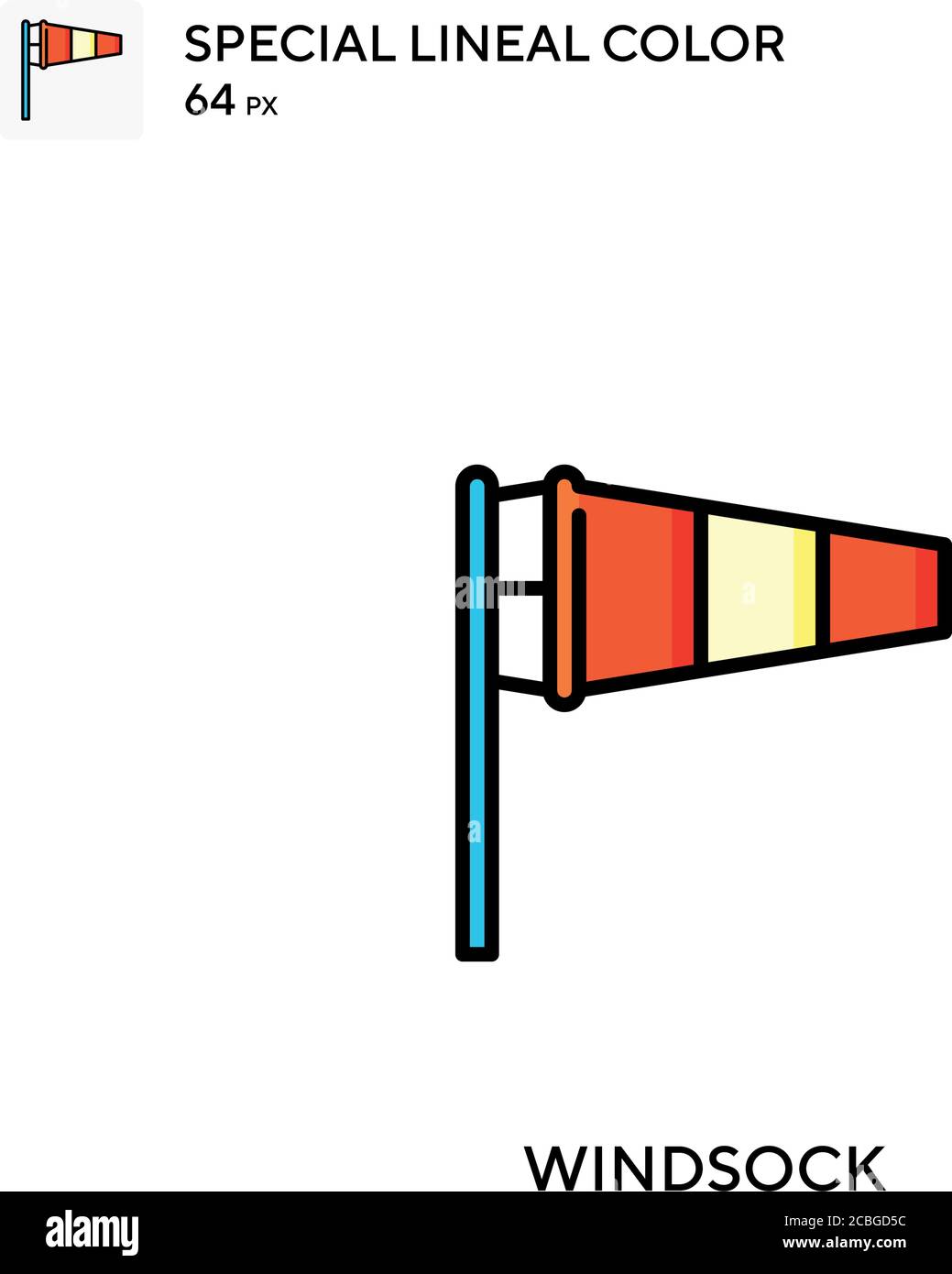 Windsock Simple vector icon. Windsock icons for your business project Stock Vector Image & Art ...