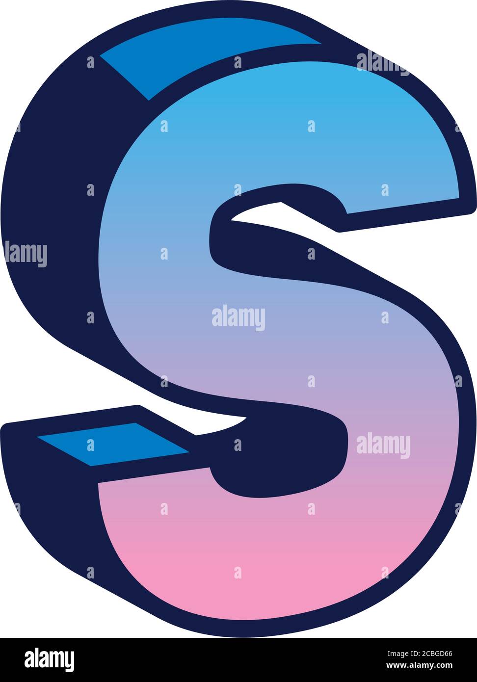 3d s letter design, lettering typography retro and comic theme Vector ...