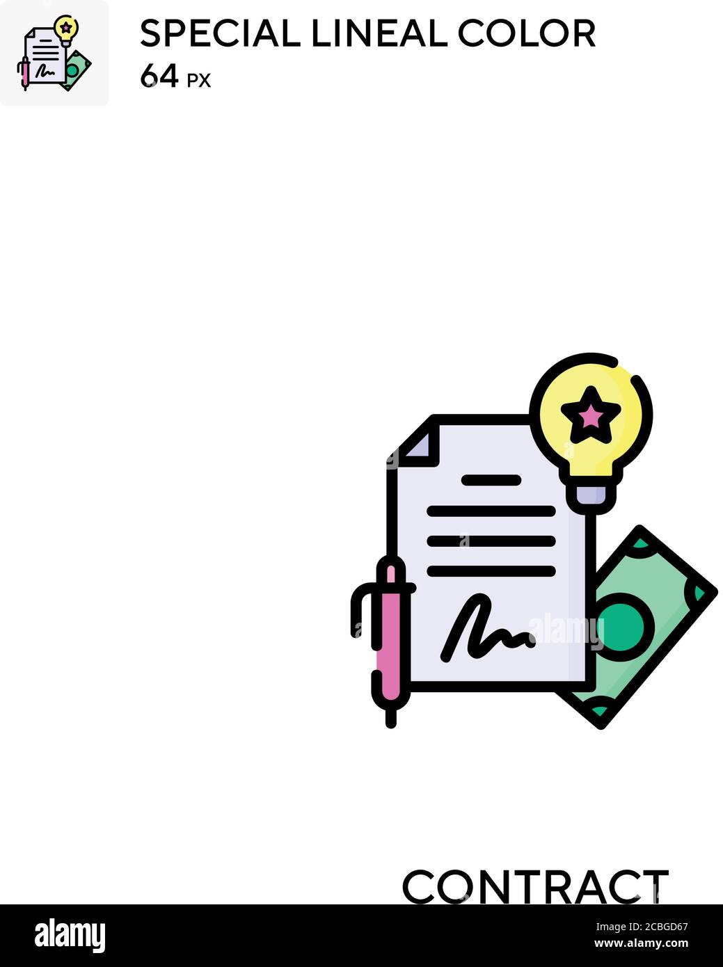 Contract Simple vector icon. Contract icons for your business project ...