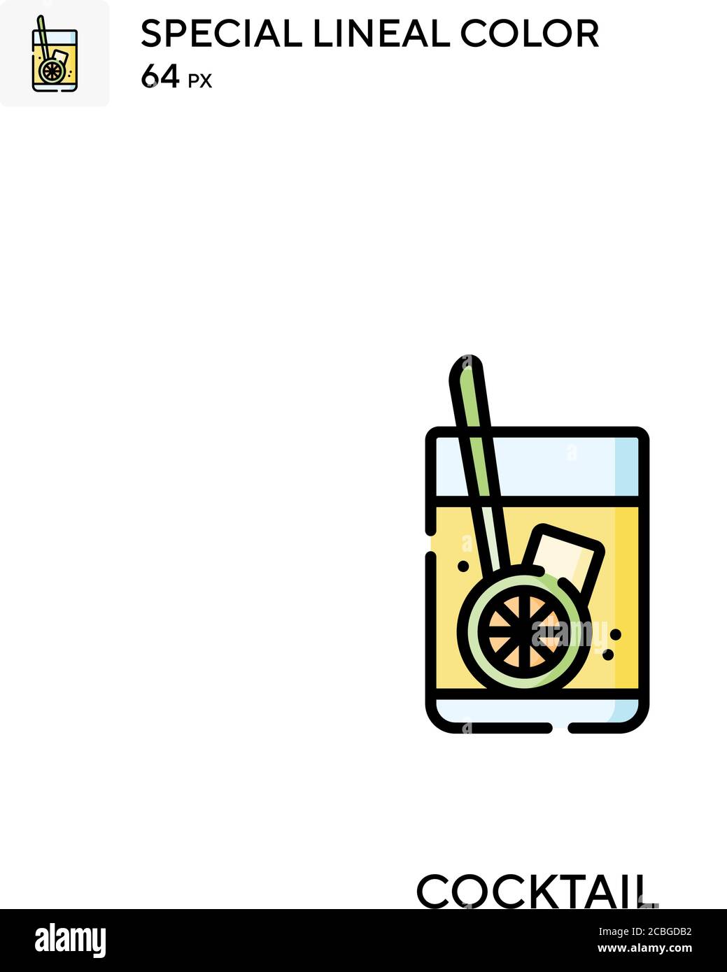 Cocktail Simple vector icon. Cocktail icons for your business project ...