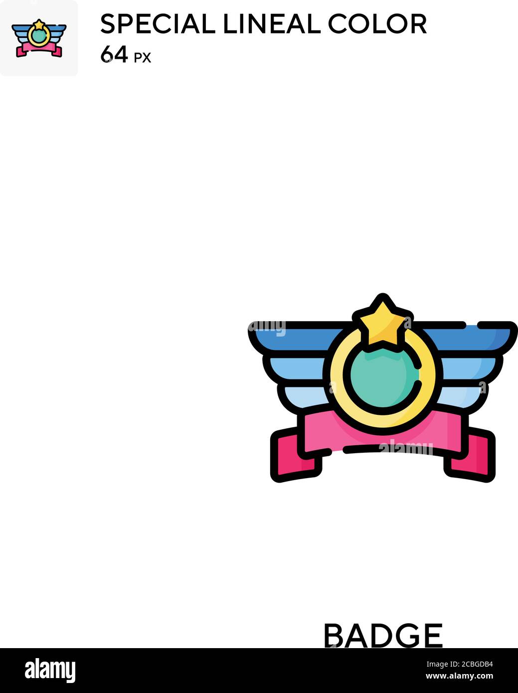 Badge Simple vector icon. Badge icons for your business project Stock ...