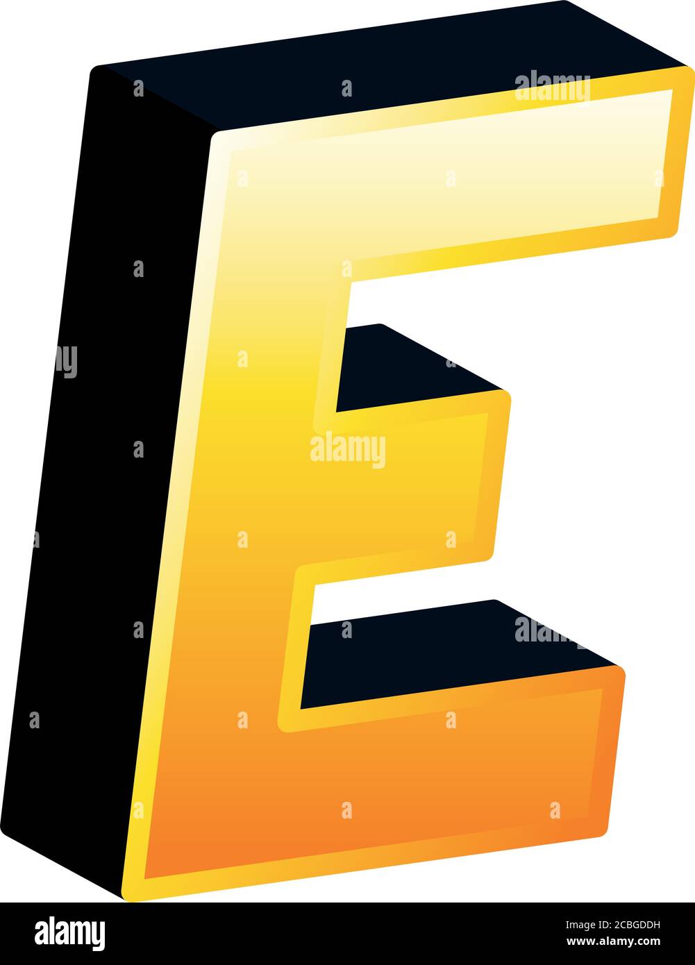 3d e letter design, lettering typography retro and comic theme Vector ...