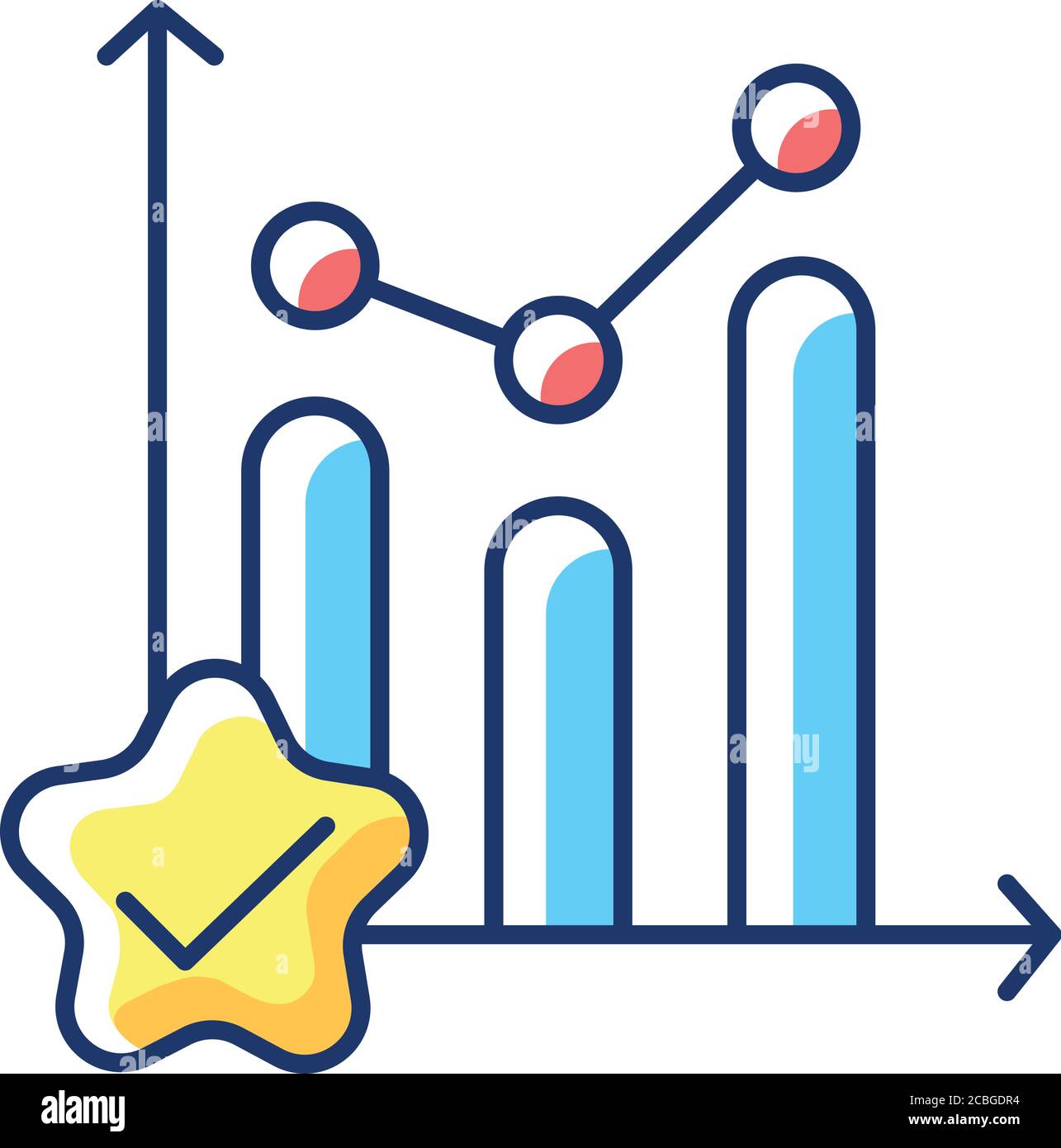 Graph check mark color hi-res stock photography and images - Alamy