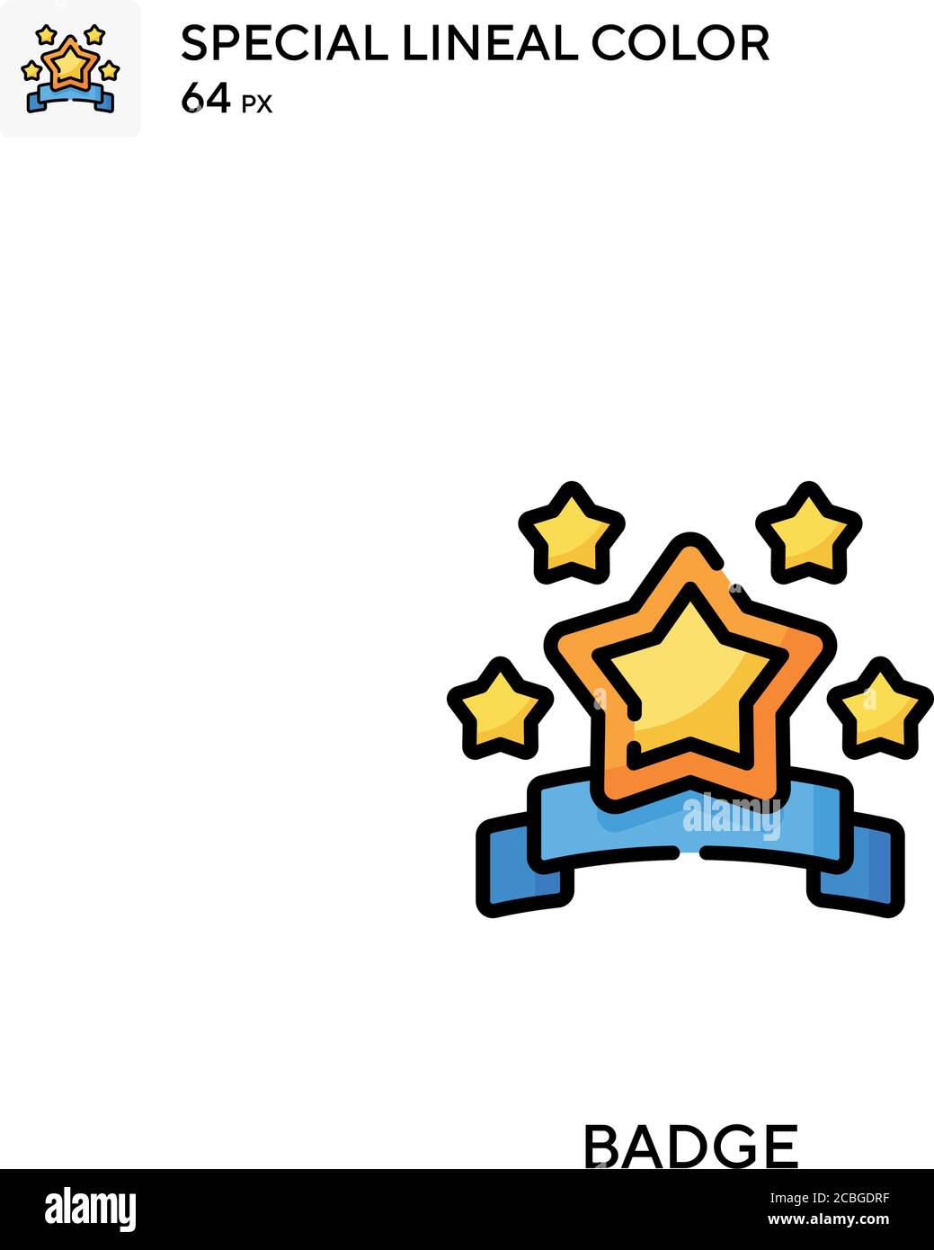 Badge Simple vector icon. Badge icons for your business project Stock ...