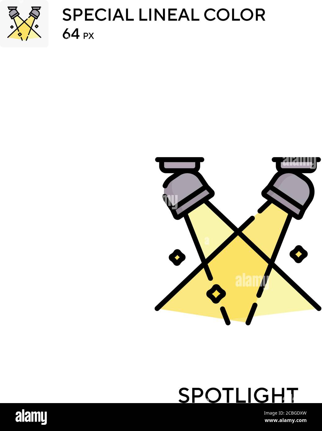 Spotlight Simple vector icon. Spotlight icons for your business project ...