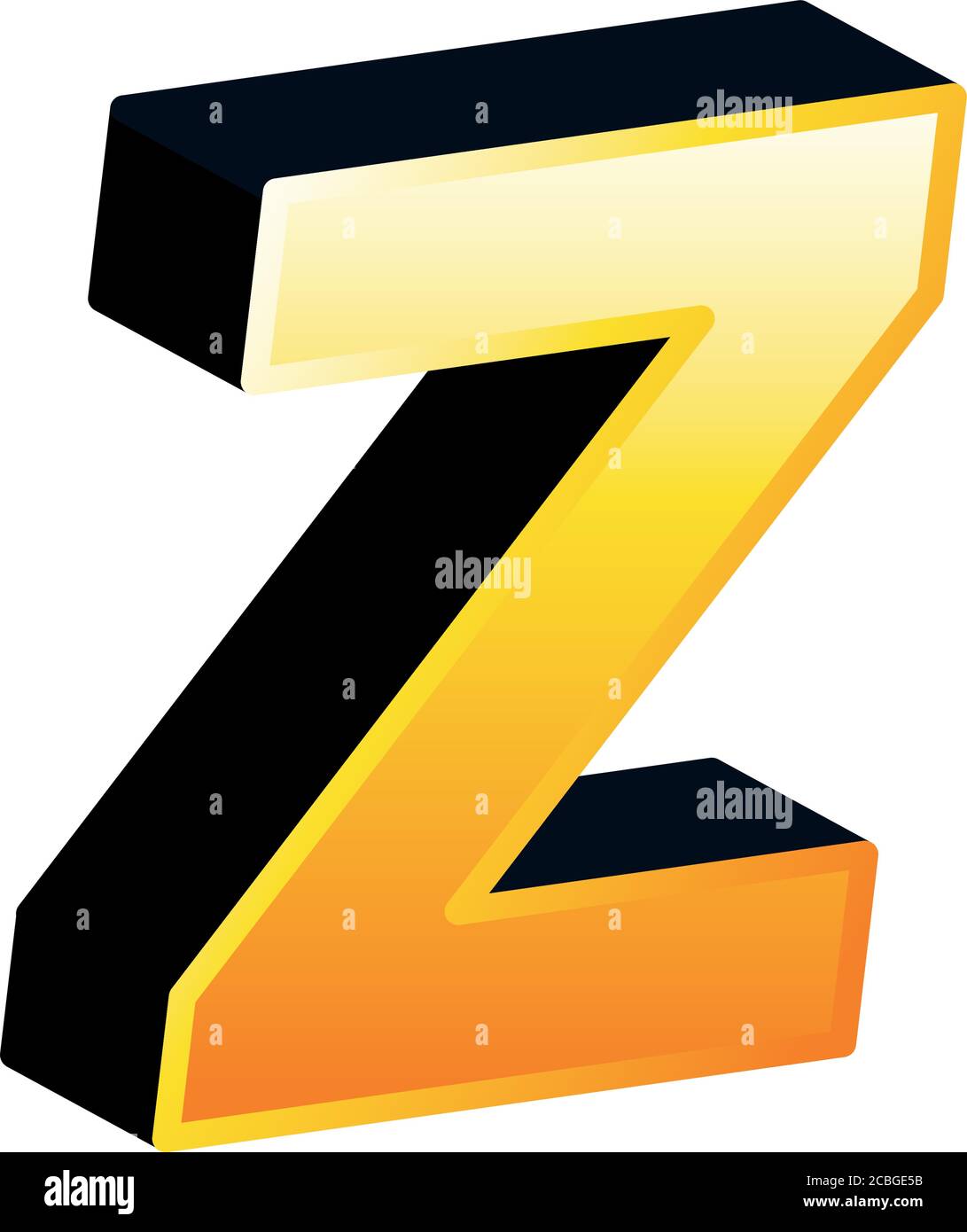 3d z letter design, lettering typography retro and comic theme Vector ...