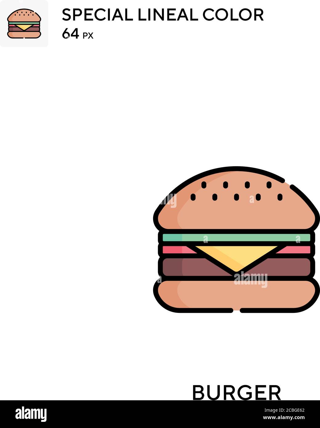 Burger Simple vector icon. Burger icons for your business project Stock ...