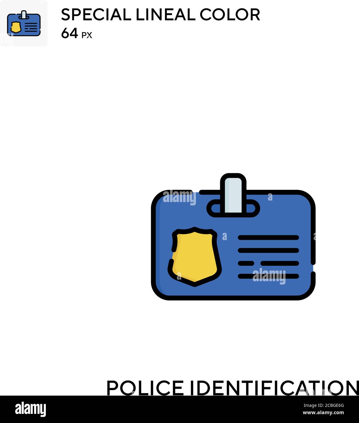 Police identification Simple vector icon. Police identification icons ...