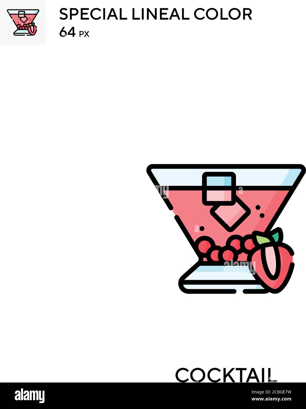 Cocktail Simple vector icon. Cocktail icons for your business project ...