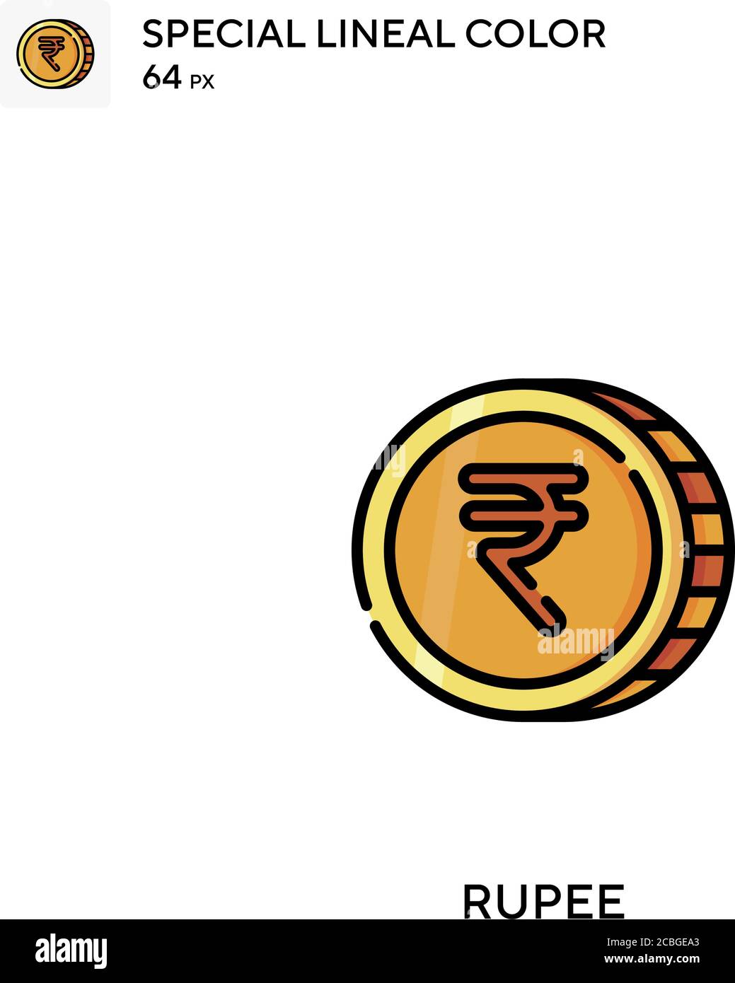 Rupee Simple vector icon. Rupee icons for your business project Stock ...