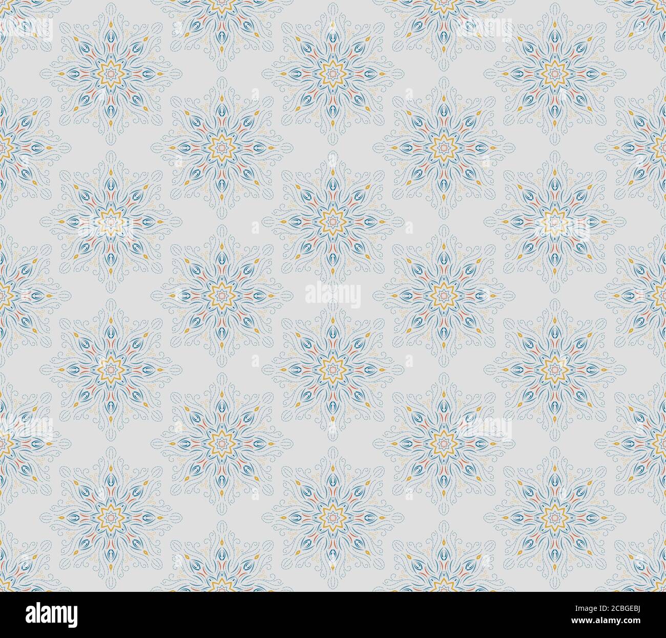 Mandala seamless pattern. Pastel colors for clothes, linen, cover Stock ...