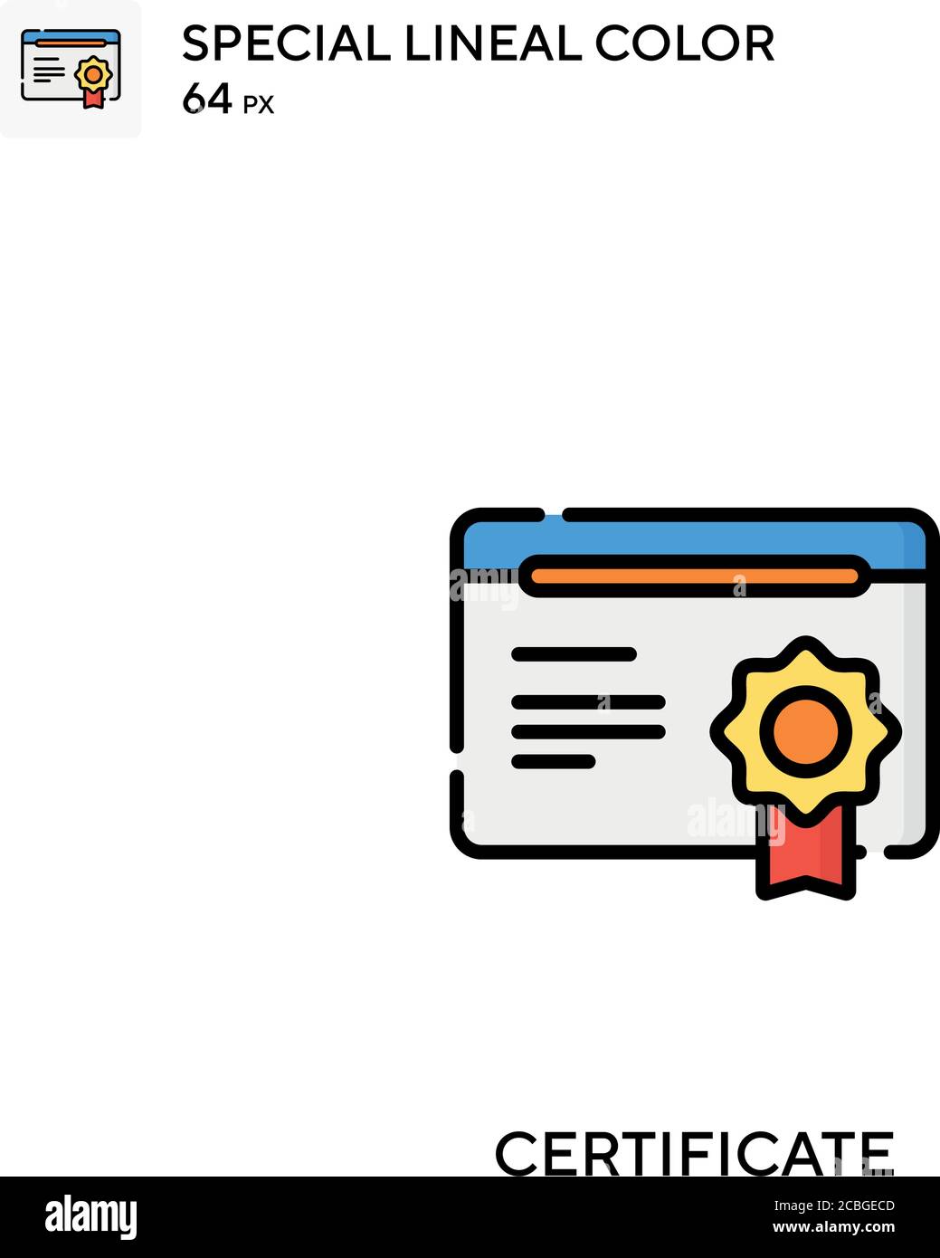 Certificate Simple vector icon. Certificate icons for your business ...