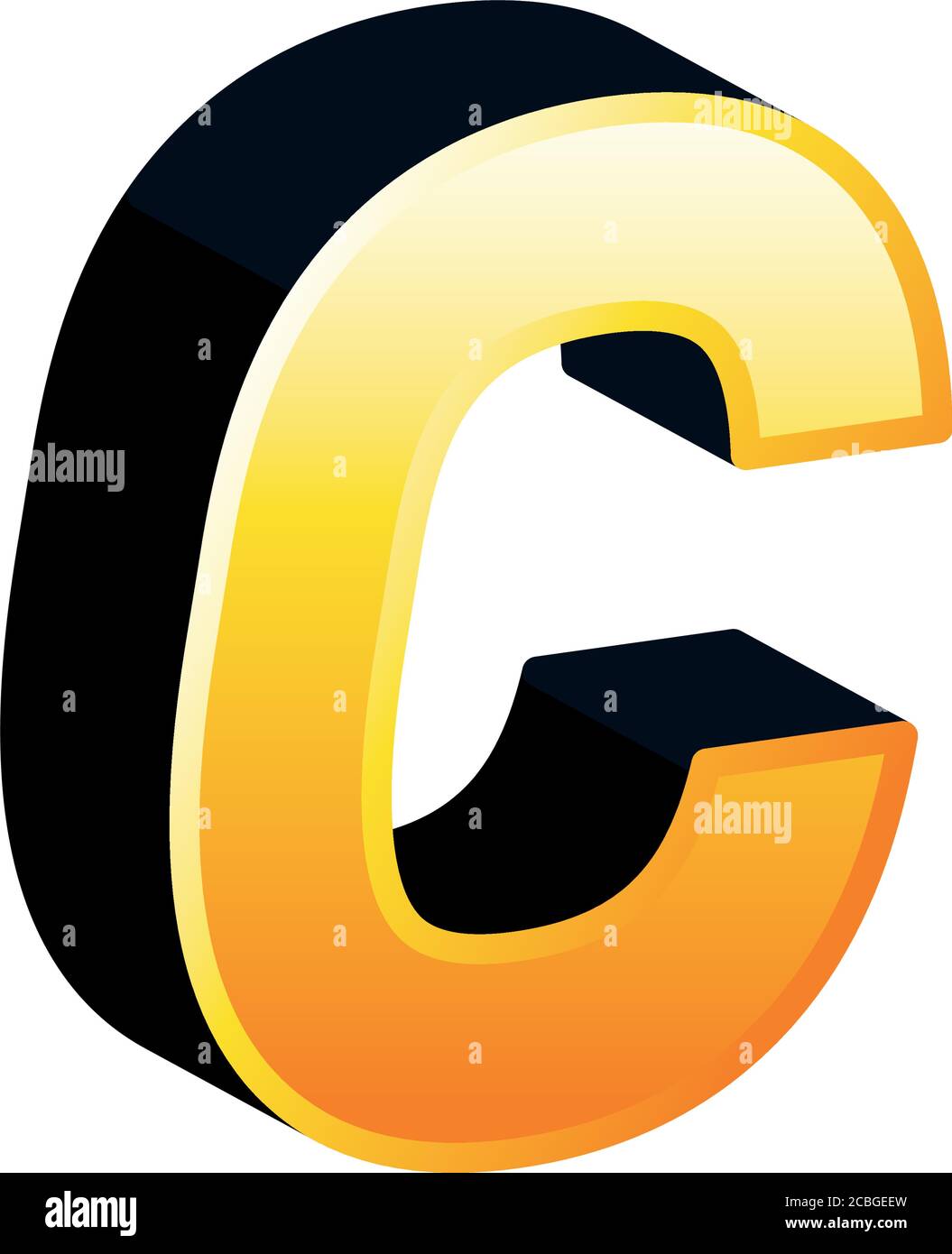 3d c letter design, lettering typography retro and comic theme Vector ...