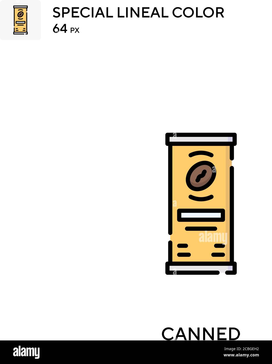 Canned Simple vector icon. Canned icons for your business project Stock ...