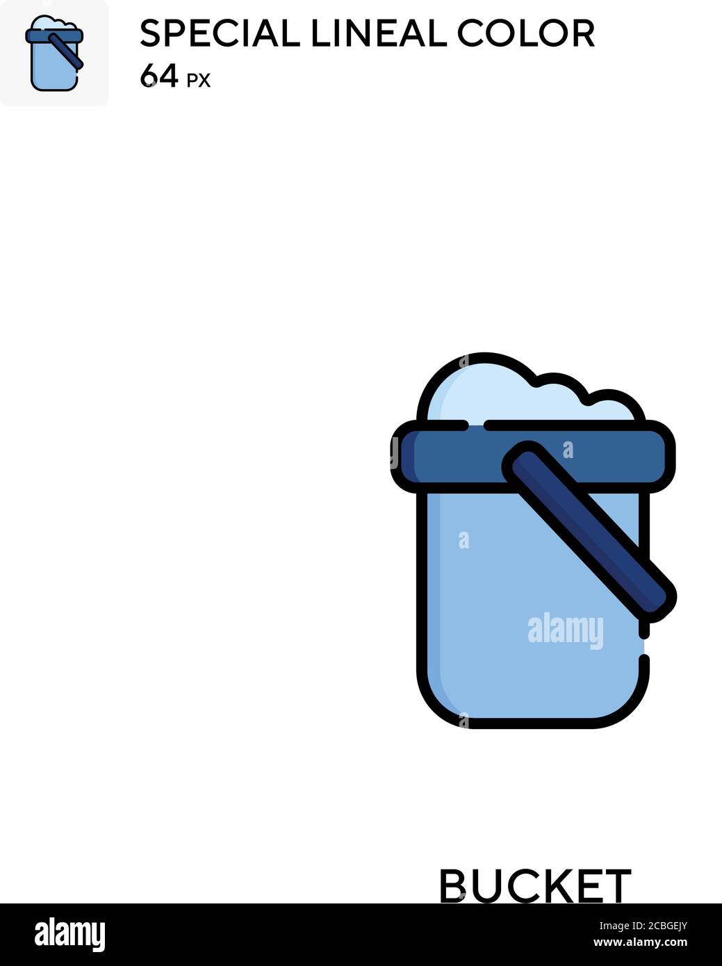 Bucket Simple vector icon. Bucket icons for your business project Stock ...