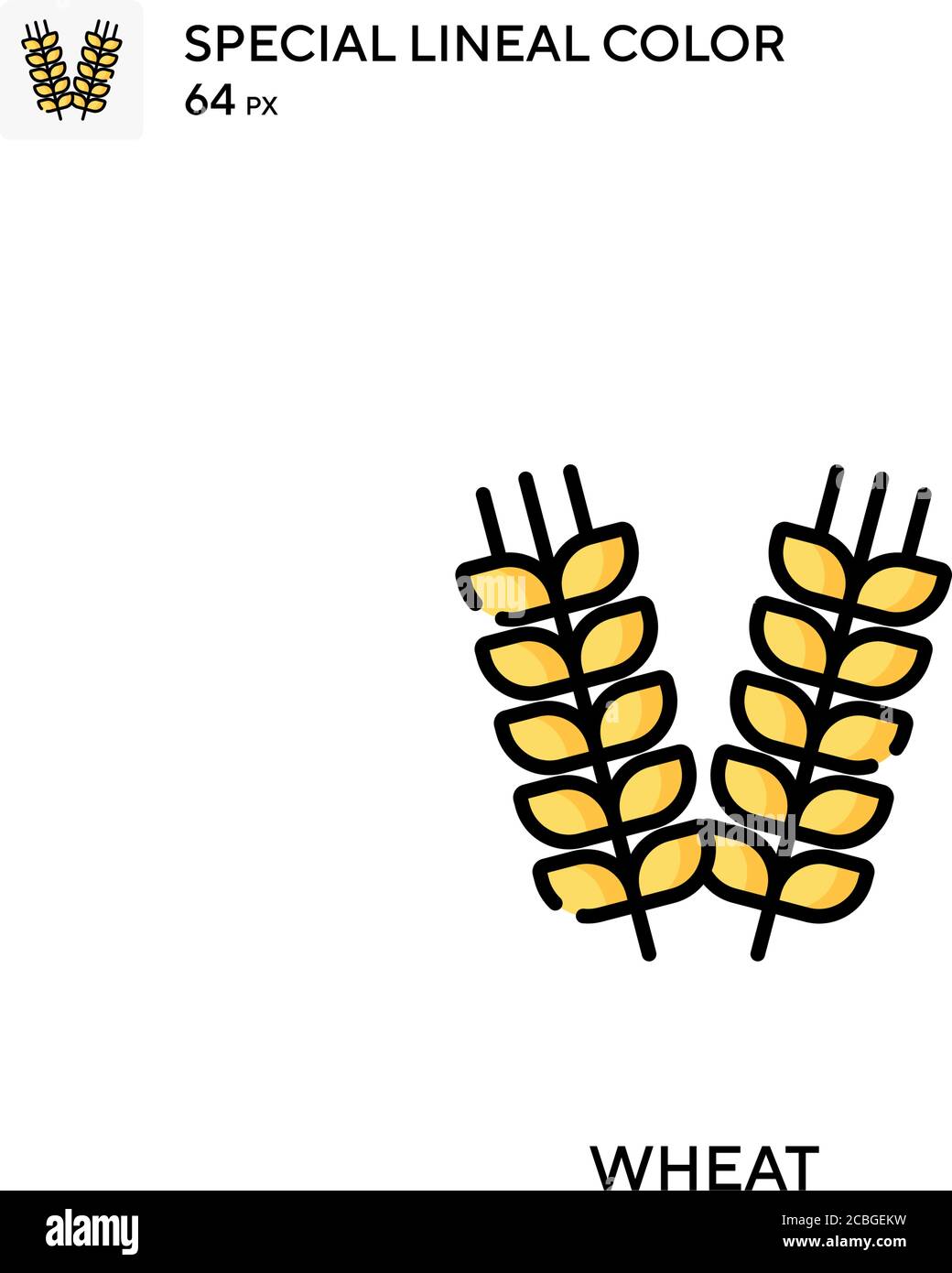 Wheat Simple vector icon. Wheat icons for your business project Stock ...