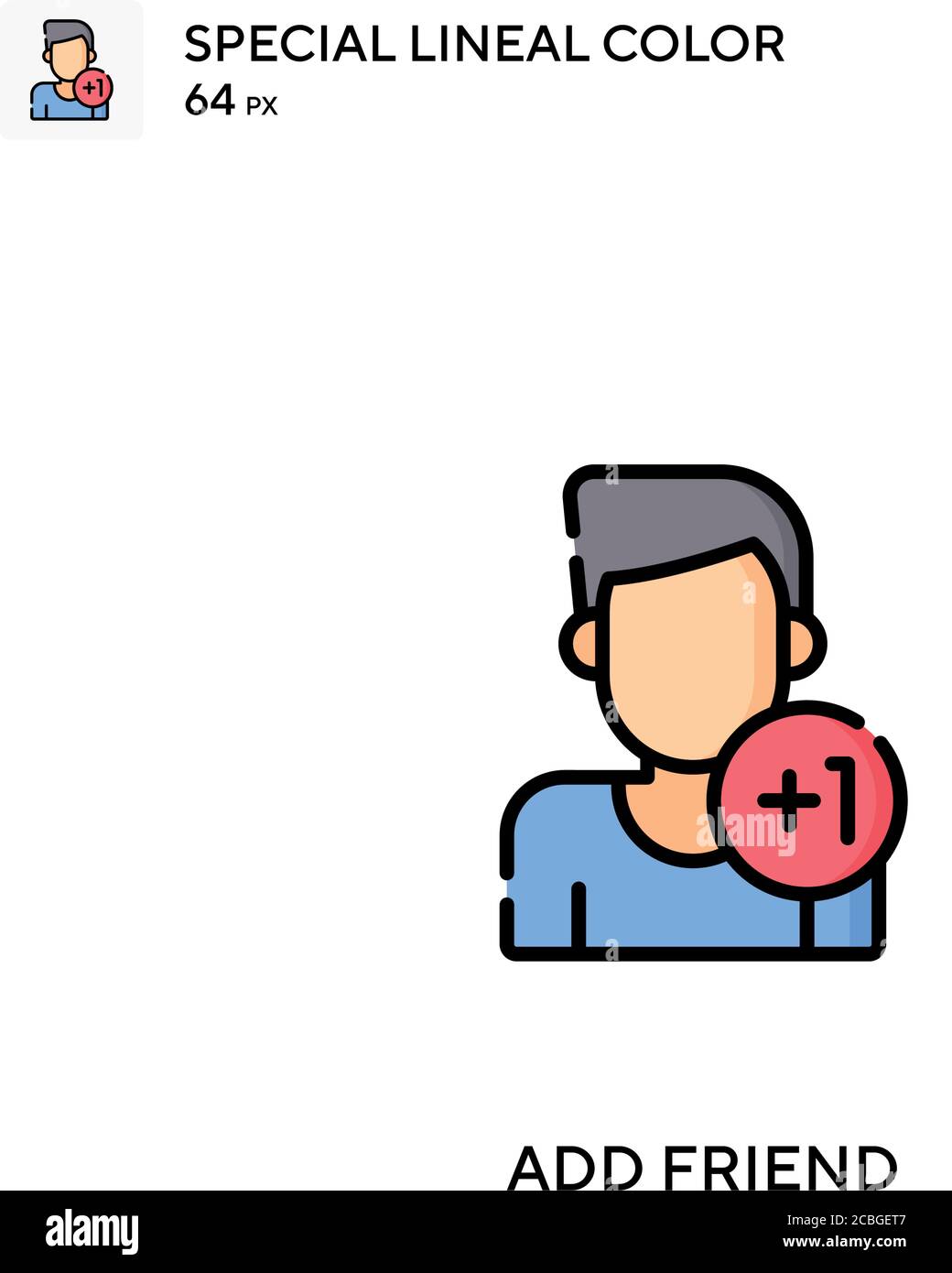 Add friend Simple vector icon. Add friend icons for your business ...