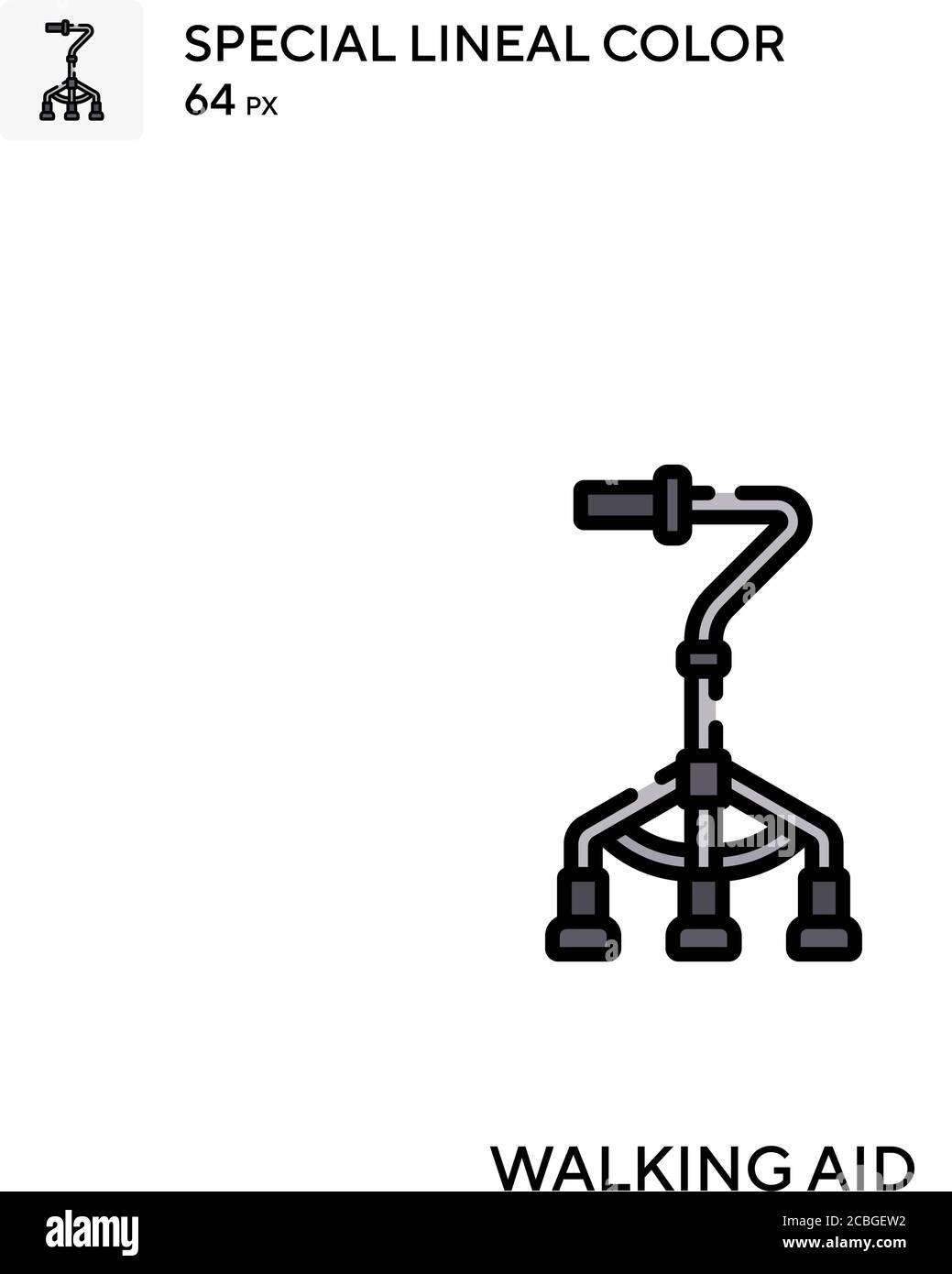 Walking aid Simple vector icon. Walking aid icons for your business ...