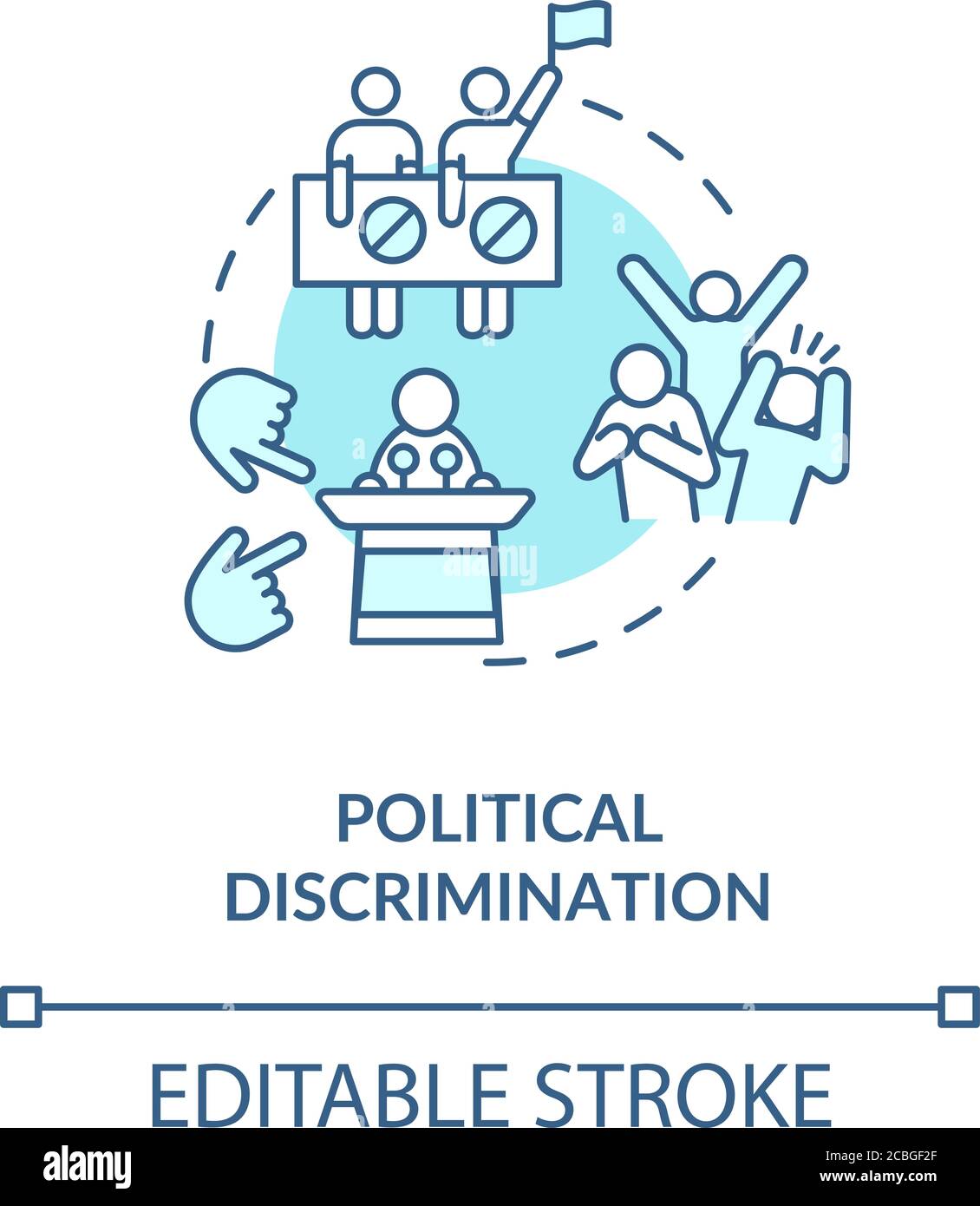 Political discrimination concept icon Stock Vector Image & Art - Alamy