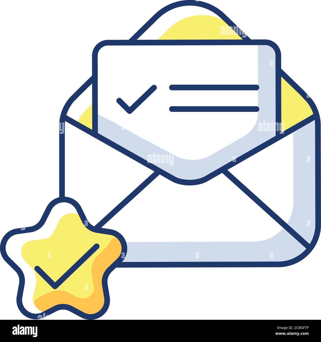 Mail received RGB color icon Stock Vector Image & Art - Alamy