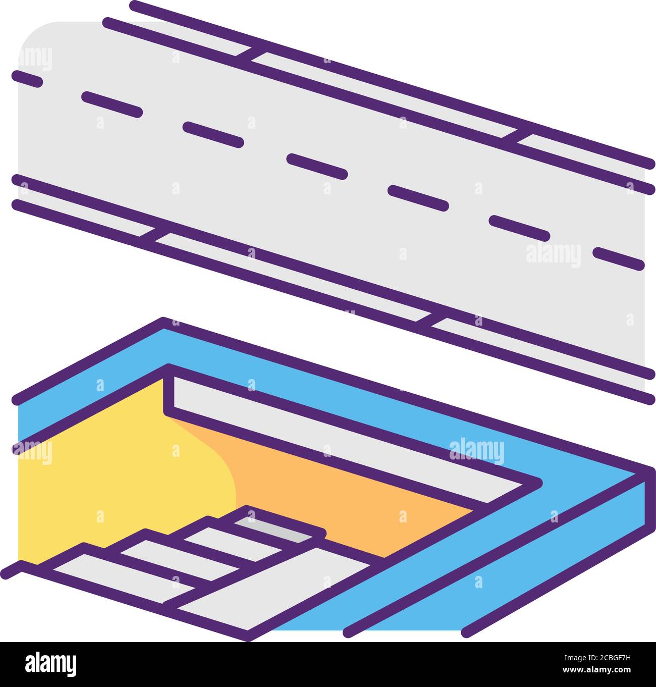 Underpass tunnel pedestrian walkway Stock Vector Images - Alamy