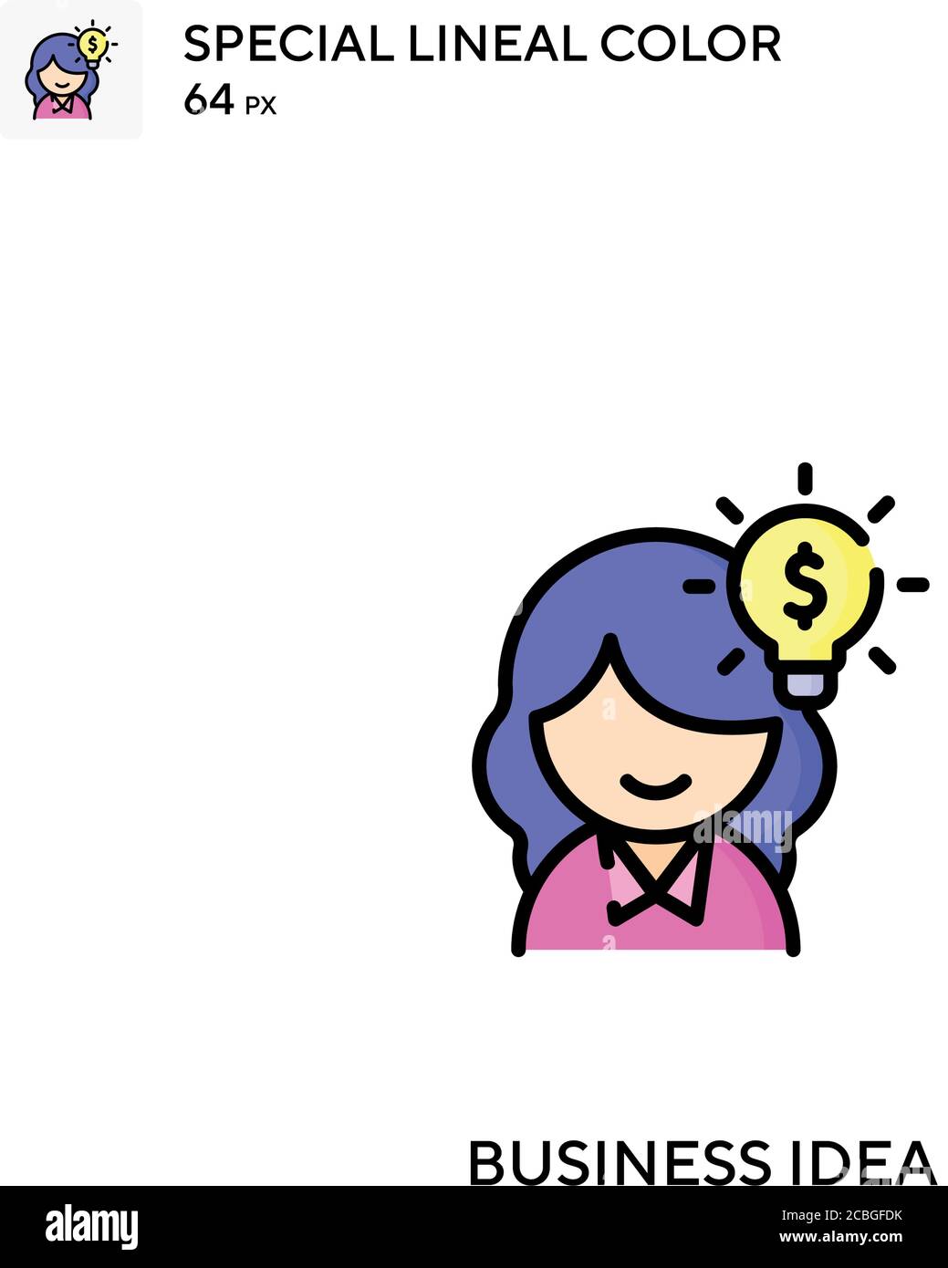 Business idea Simple vector icon. Business idea icons for your business ...